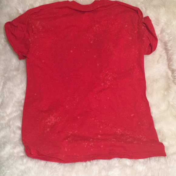 Tops | Jingling Hippie Bleached Red Shirt Various Sizes | Poshmark